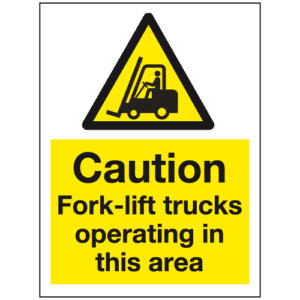 Fork-lift and Vehicle Signs – Safety Sign Warehouse