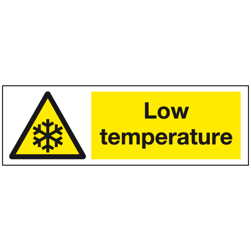 Low temperature sign – Ref: ws61 – Safety Sign Warehouse