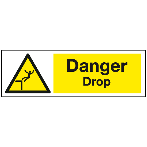 Danger drop sign – Ref: ws63 – Safety Sign Warehouse