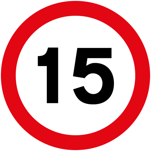 15 mph Speed limit sign – diag 670.15 – Safety Sign Warehouse