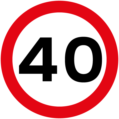 40 mph Speed limit sign – diag 670.40 – Safety Sign Warehouse