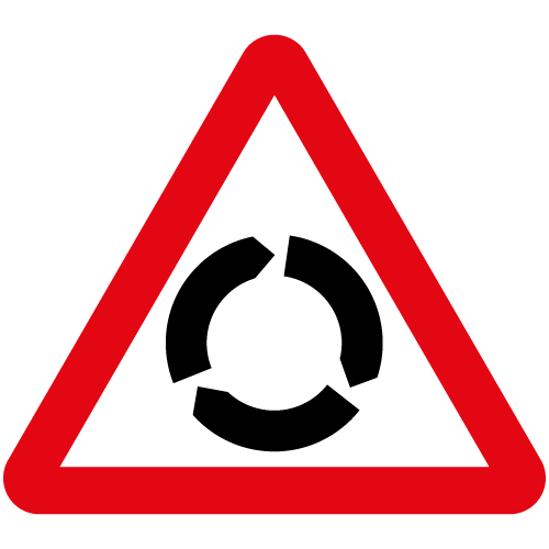 Roundabout Ahead sign – Ref: diag 510 – Safety Sign Warehouse