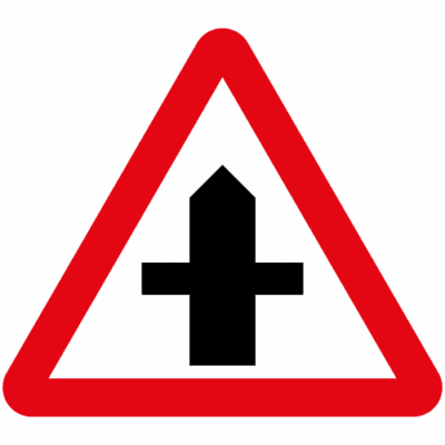 Junction On Inside Of Left Bend Ahead Sign – Ref: diag 512.2 - Safety ...