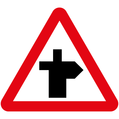 Crossroads Ahead With Right Priority Sign – Ref: diag 504.1v2 – Safety ...
