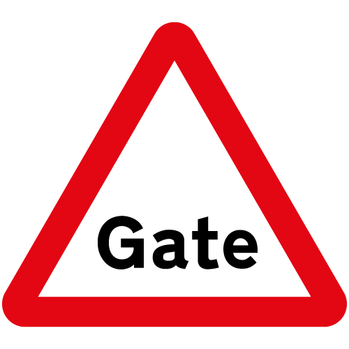 Gate Ahead Sign – Ref: diag 554v2 – Safety Sign Warehouse