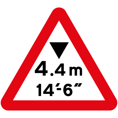 Maximum Headroom Available Ahead Sign – Ref: diag 530a – Safety Sign ...