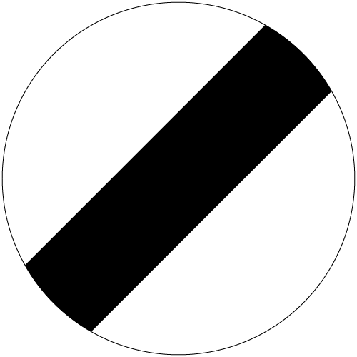 National Speed Limit sign – Ref: diag 671 – Safety Sign Warehouse