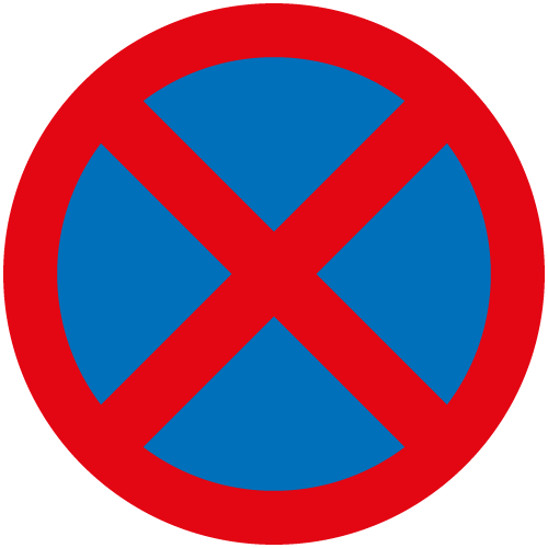 No Stopping sign – Ref: diag 642 – Safety Sign Warehouse
