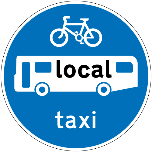 Local Buses, Cycles and Taxis Only sign – Ref: diag 953v2 – Safety Sign ...