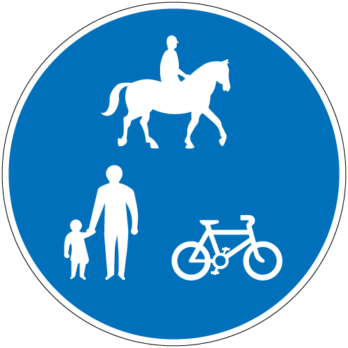 Cycle, Horses & Pedestrian Route sign – Ref: diag 956.1 – Safety Sign ...