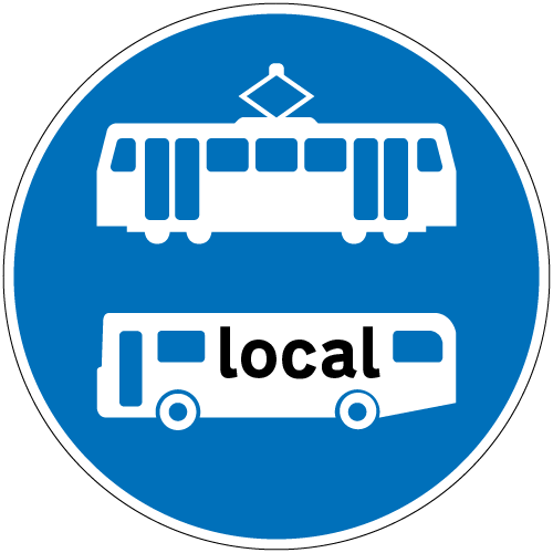 Tramcars & Local Buses Only sign – Ref: diag 953.1v2 – Safety Sign ...