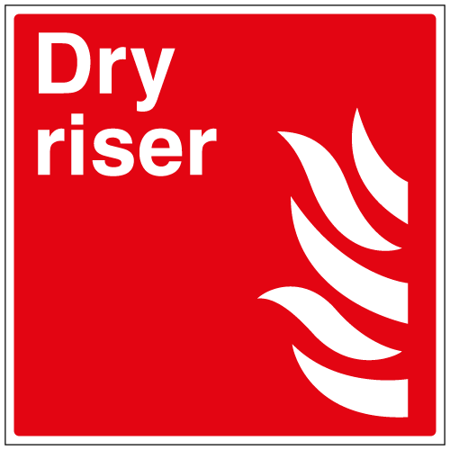 Dry riser sign – Ref: s110 – Safety Sign Warehouse
