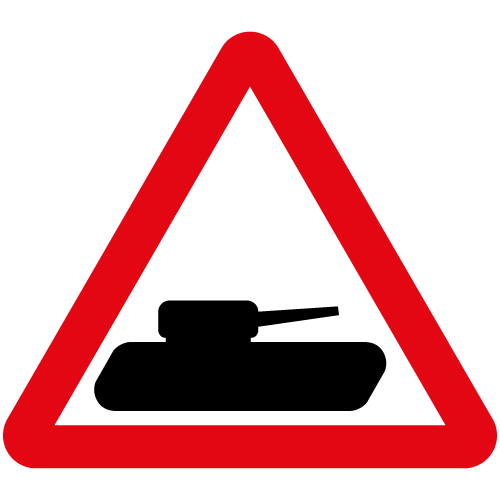 Slow Moving Military Vehicles Ahead Sign – Ref: diag 582 – Safety Sign ...