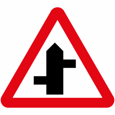 Staggered Junction Left/Right Ahead Sign – Ref: diag 507.1 - Safety ...