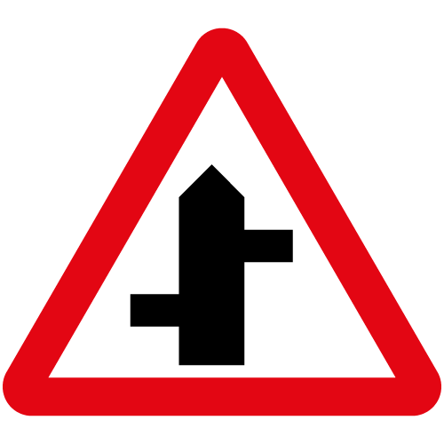 Staggered Junction Left/Right Ahead Sign – Ref: diag 507.1 – Safety ...