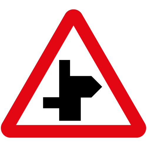 Staggered Junction Priority Right Ahead Sign – Ref: diag 507.1v3 ...