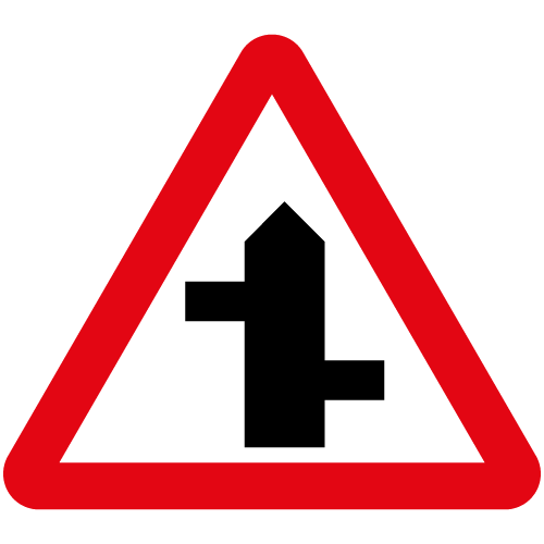Staggered Junction Right/Left Ahead Sign – Ref: diag 507.1v1 – Safety ...