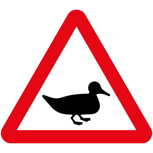 Wild Fowl Likely In Road Ahead Sign – Ref: diag 551.2 – Safety Sign ...