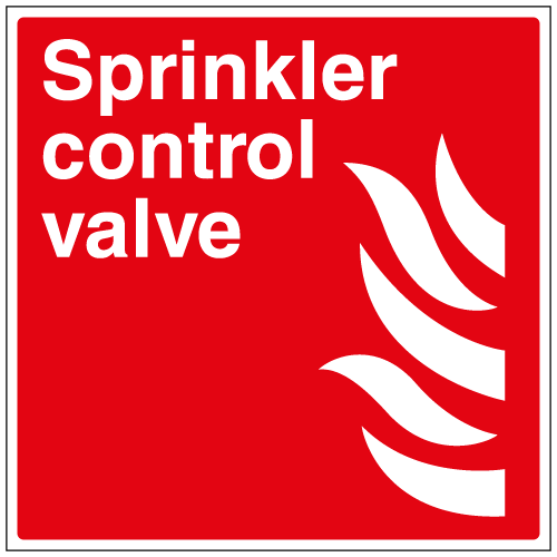 Sprinkler Control Valve sign – Ref: s245 – Safety Sign Warehouse