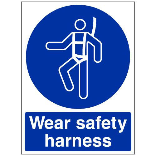 Wear Safety Harness sign – Ref: m17 – Safety Sign Warehouse