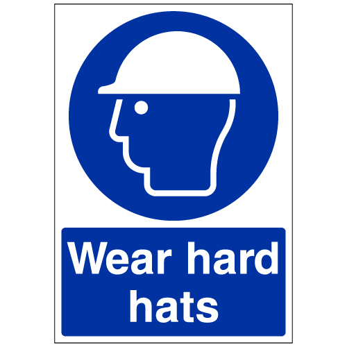 Wear Hard Hats sign – Ref: m2 – Safety Sign Warehouse