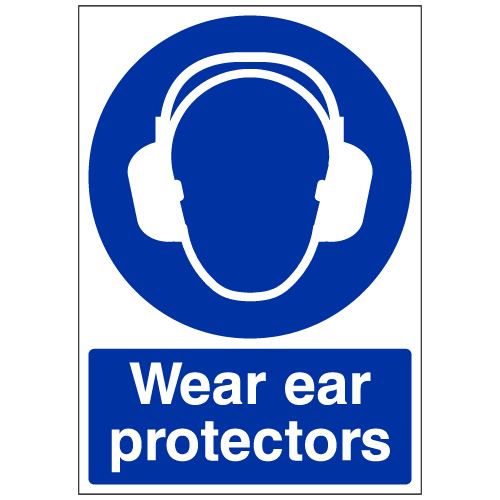 Wear ear protectors sign – Ref: m8 – Safety Sign Warehouse