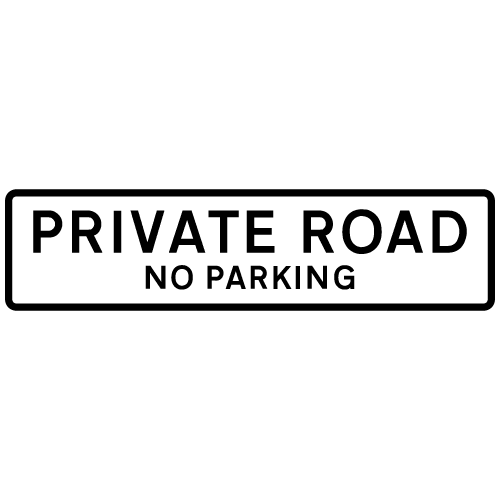 Private Road No Parking – Ref: r001 – Safety Sign Warehouse