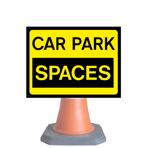Car Park Spaces cone sign – cns65 (cone sold separately) – Safety Sign ...
