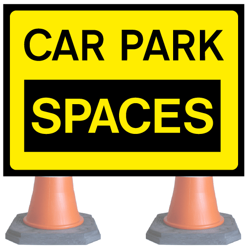 Car Park Spaces cone sign – cns65 (cone sold separately) – Safety Sign ...