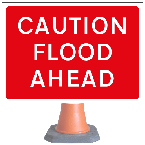 Caution Flood Ahead Cone cone sign – cns 7015v15 (cone sold separately ...