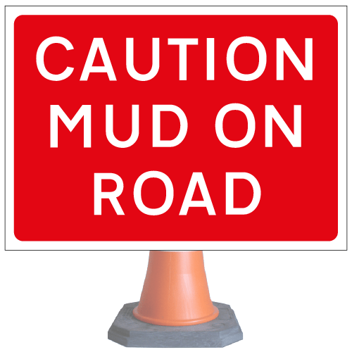 Caution Mud On Road cone sign – cns 7010v11 (cone sold separately ...