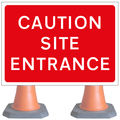 Caution Site Entrance cone sign – cns 7010v12 (cone sold separately ...