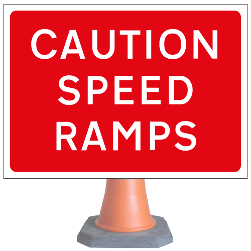 Caution Speed Ramps cone sign – cns 7010v18 (cone sold separately ...