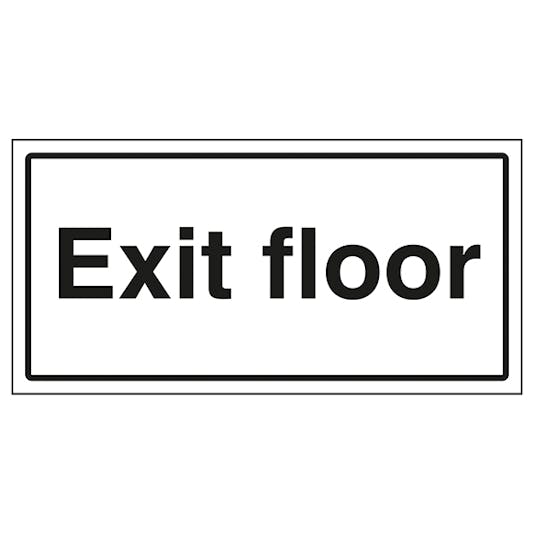 Exit floor sign – Ref: st57 – Safety Sign Warehouse