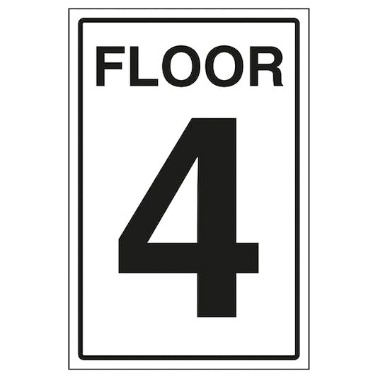 Floor Level 4 sign- Ref: st11 – Safety Sign Warehouse