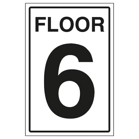 Floor Level 6 sign- Ref: st13 – Safety Sign Warehouse