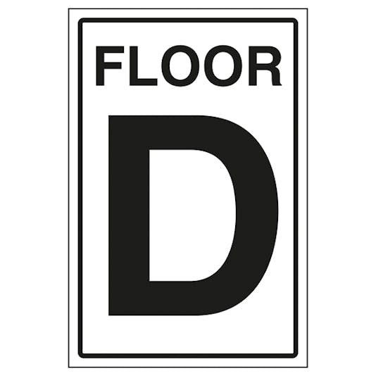 Floor Level D sign- Ref: st4 – Safety Sign Warehouse