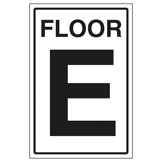 Floor Level E sign- Ref: st5 – Safety Sign Warehouse