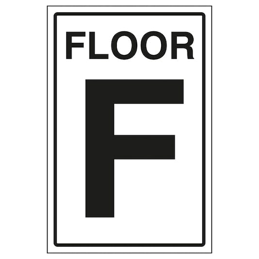 Floor Level F sign- Ref: st6 – Safety Sign Warehouse