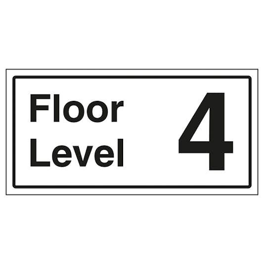Floor Level 4 sign- Ref: st33 – Safety Sign Warehouse