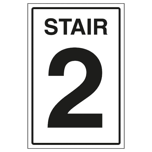 Stair Level 2 sign- Ref: st16 – Safety Sign Warehouse