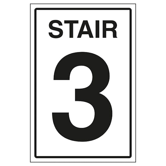Stair Level 3 sign- Ref: st17 – Safety Sign Warehouse