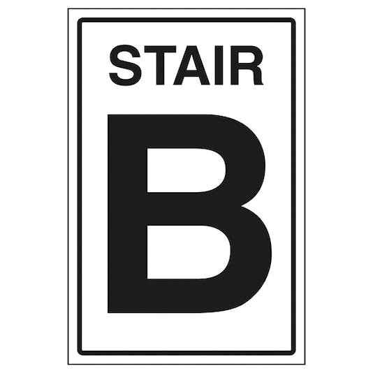 Stair Level B sign- Ref: st23 – Safety Sign Warehouse