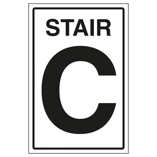 Stair Level C sign- Ref: st24 – Safety Sign Warehouse