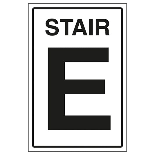 Stair Level E sign- Ref: st26 – Safety Sign Warehouse