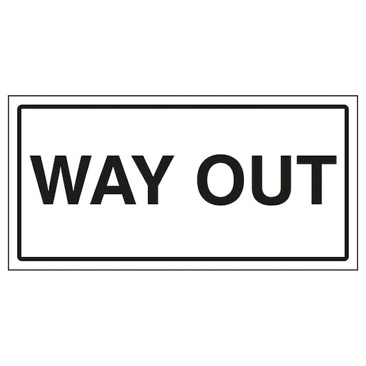 Way Out sign- Ref: st50 – Safety Sign Warehouse