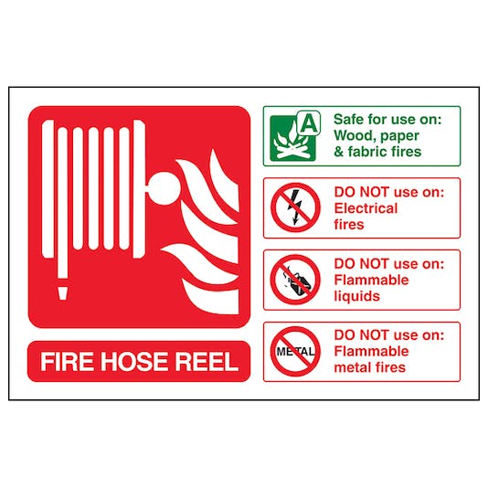 Fire Hose Reel sign – Landscape – Ref: fe20 – Safety Sign Warehouse