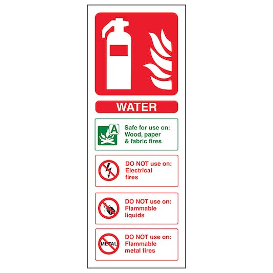 Water fire extinguisher sign – Ref: s106 – Safety Sign Warehouse