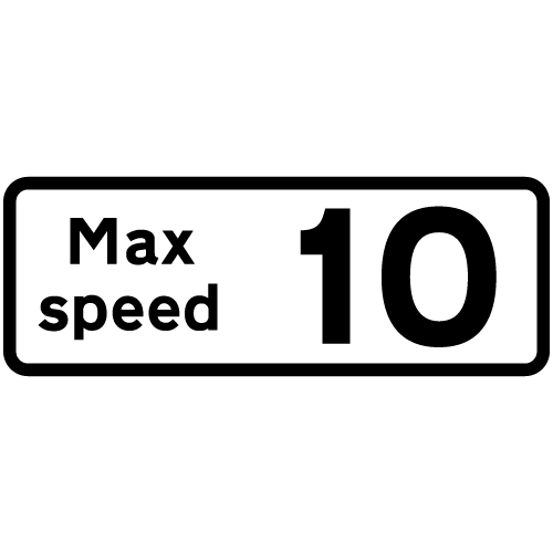 Advisory speed 10 mph. Diag 513.2 – Safety Sign Warehouse