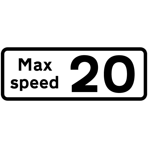 Advisory speed 20mph. Diag 513.2v2 – Safety Sign Warehouse